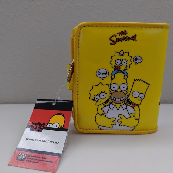 Bags | The Simpsons Yellow Bifold Wallet | Poshmark